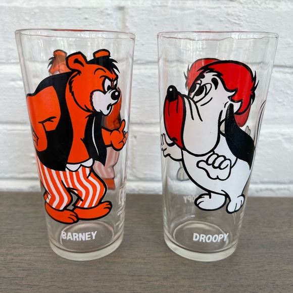 Dining | Vintage Mgm Glasses Barney And Droopy | Poshmark